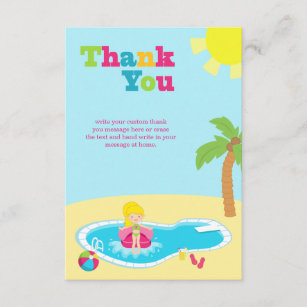 134+ Pool Party Thank You Cards | Zazzle