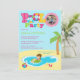 Cute pool party girls photo birthday party invite | Zazzle