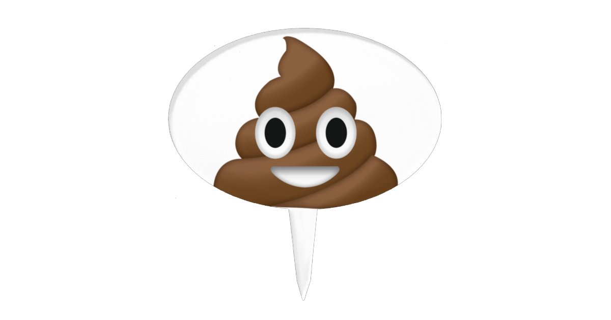 Cute Poop Emoji Cake Topper | Zazzle