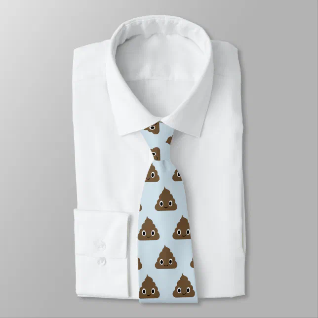 Cute Poop Emoji Pattern | Adorable Piles of Poo Tie | Zazzle