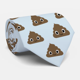 Cute Poop Emoji Pattern | Adorable Piles of Poo Tie | Zazzle