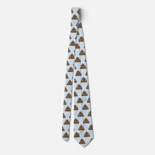 Cute Poop Emoji Pattern | Adorable Piles of Poo Tie | Zazzle