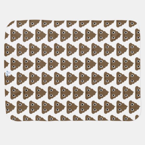 Cute Poop Emoji Pattern - Adorable Smiling Doody Swaddle Blanket | Zazzle