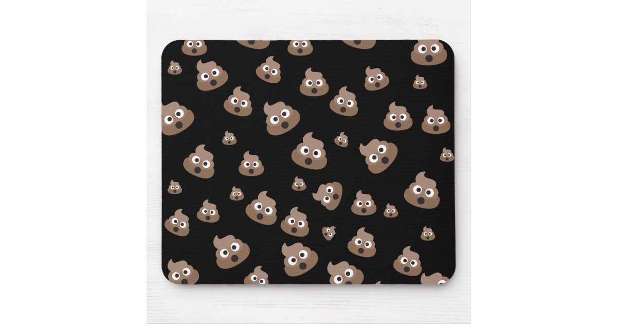 Cute Poop Emoji Pattern Mouse Pad | Zazzle