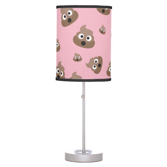 Cute Poop Emoji Pattern Table Lamp | Zazzle.com