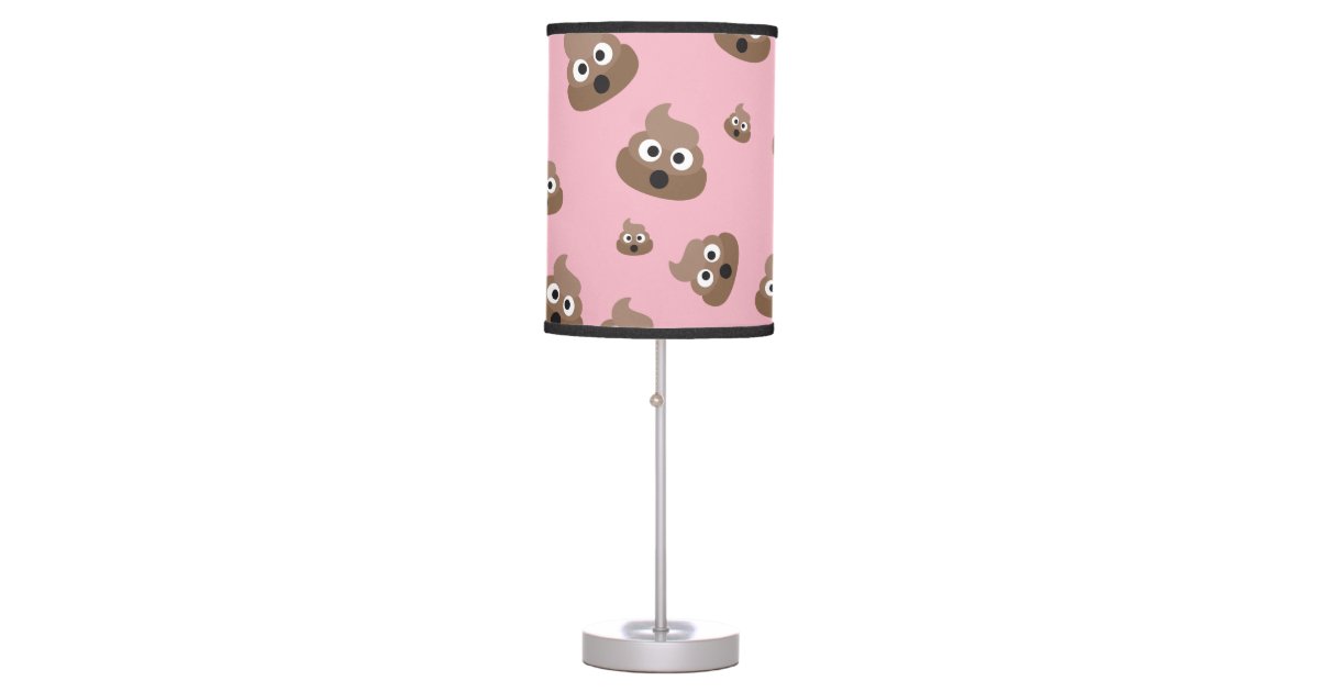 Cute Poop Emoji Pattern Table Lamp | Zazzle