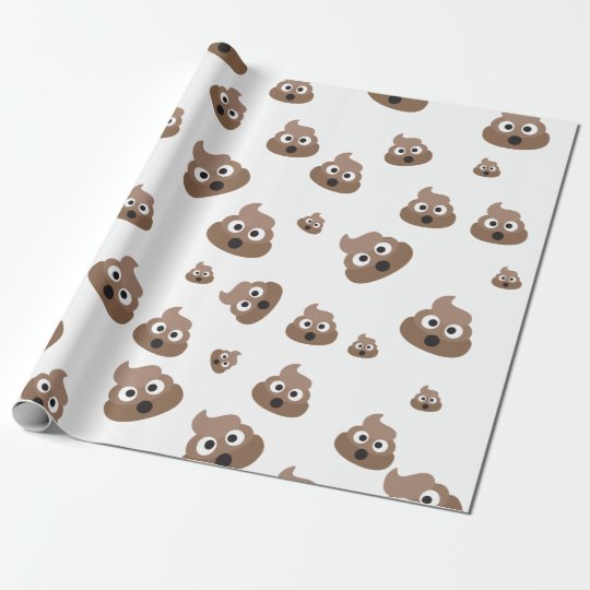 Cute Poop Emoji Pattern Wrapping Paper | Zazzle.com
