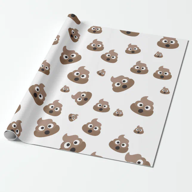 Cute Poop Emoji Pattern Wrapping Paper | Zazzle