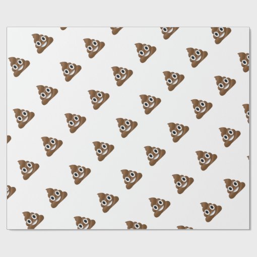 Cute Poop Emoji Wrapping Paper | Zazzle