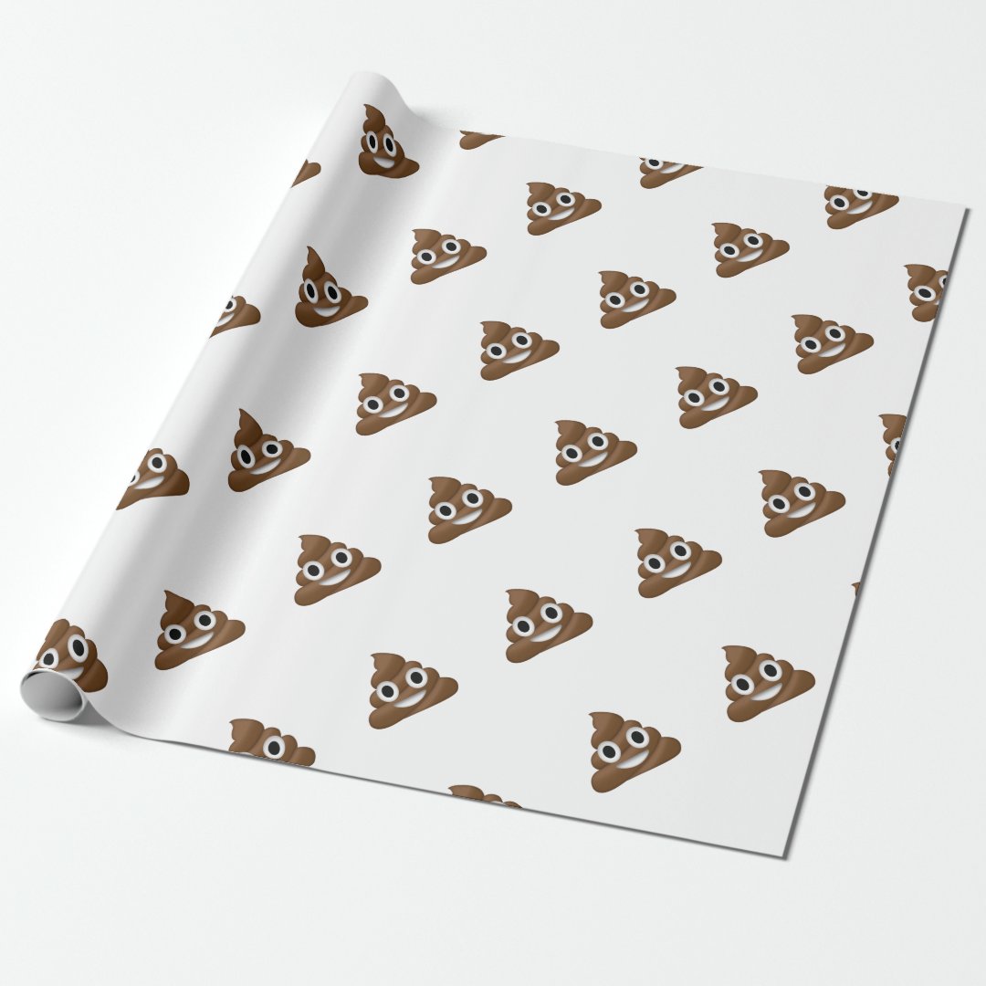 Cute Poop Emoji Wrapping Paper | Zazzle