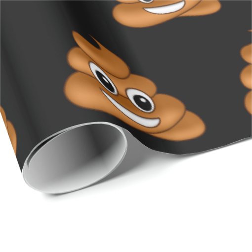 Cute poop emoji wrapping paper | Zazzle