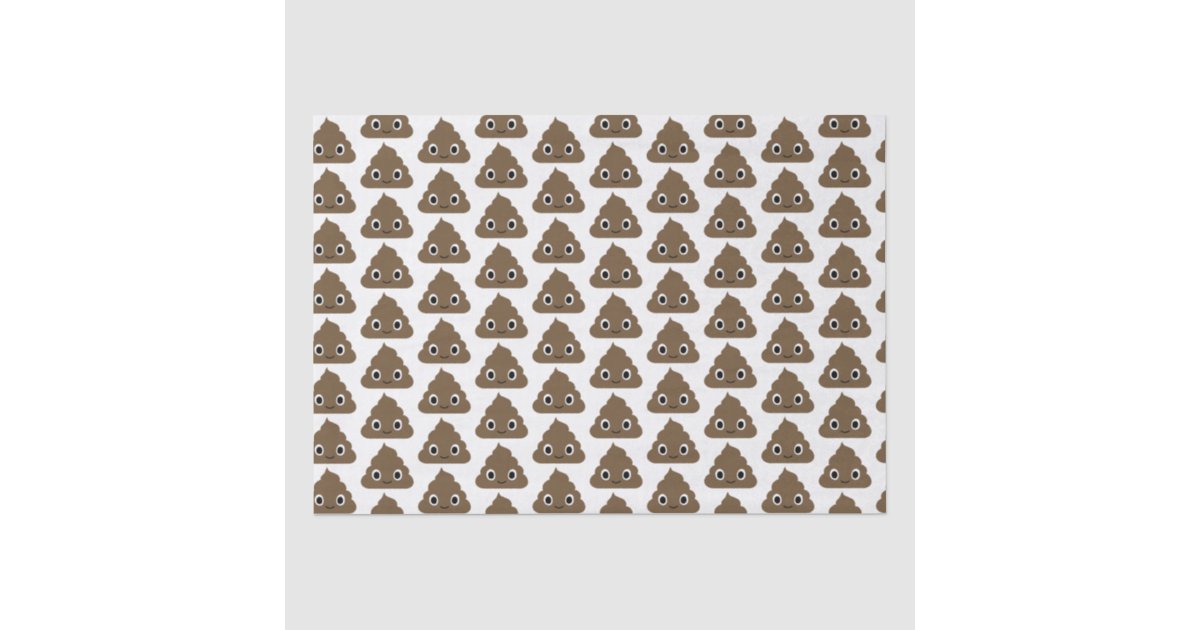 Cute Poop Pattern - Adorable Piles of Doo Doo Tissue Paper | Zazzle