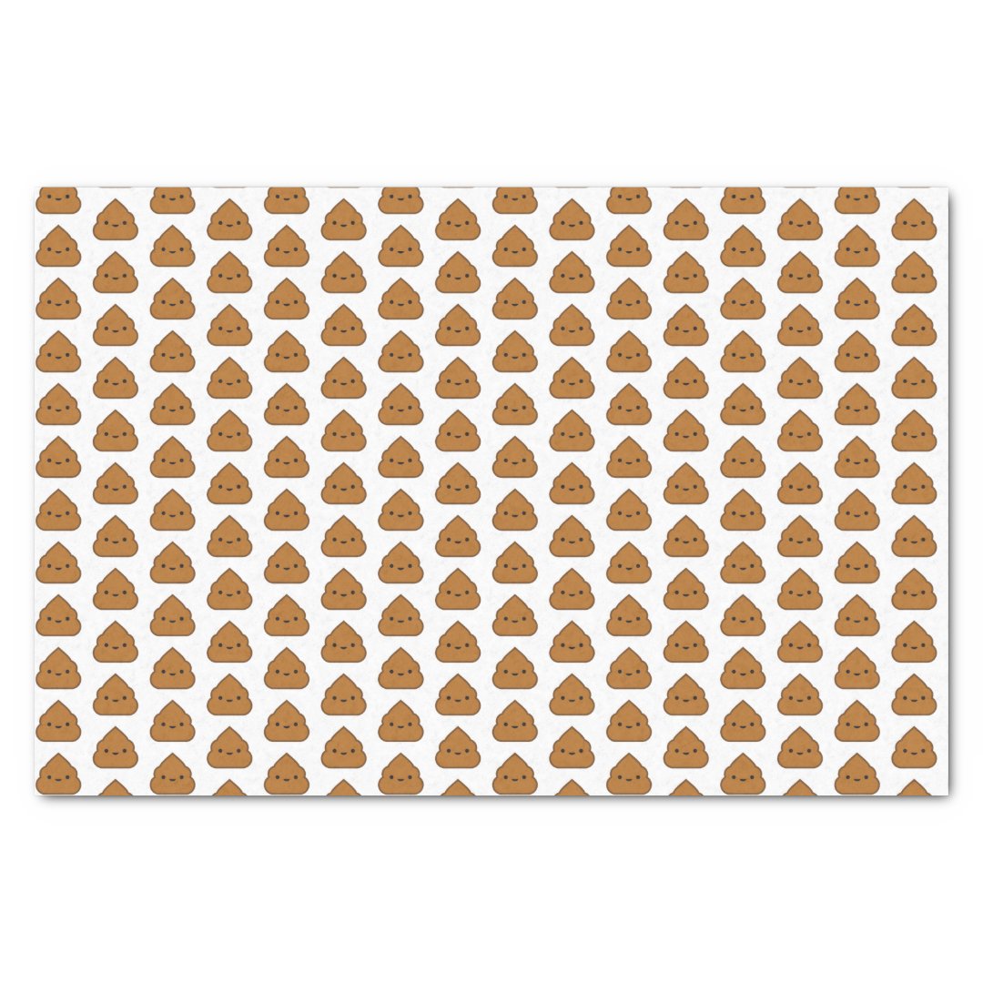 Cute Poop Pattern Tissue Paper | Zazzle