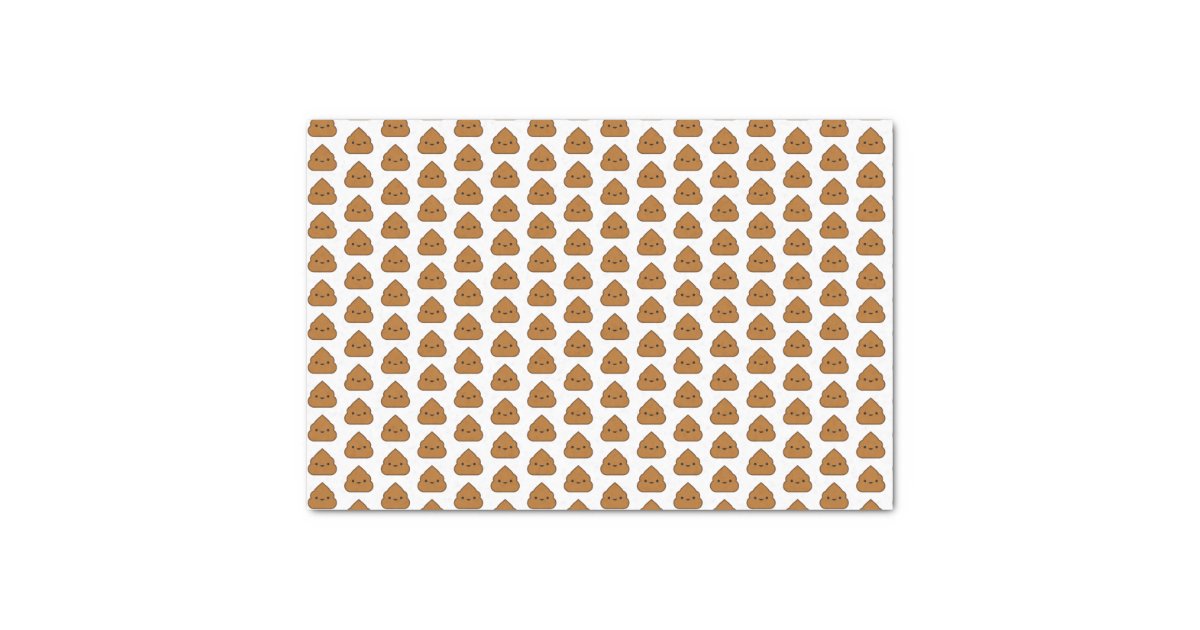 Cute Poop Pattern Tissue Paper | Zazzle