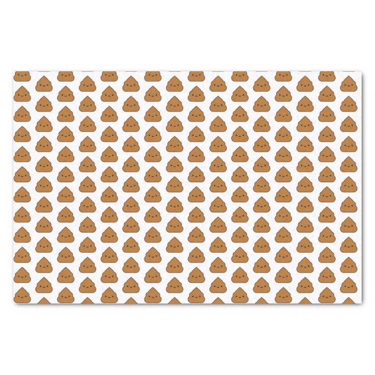 Cute Poop Pattern Tissue Paper | Zazzle