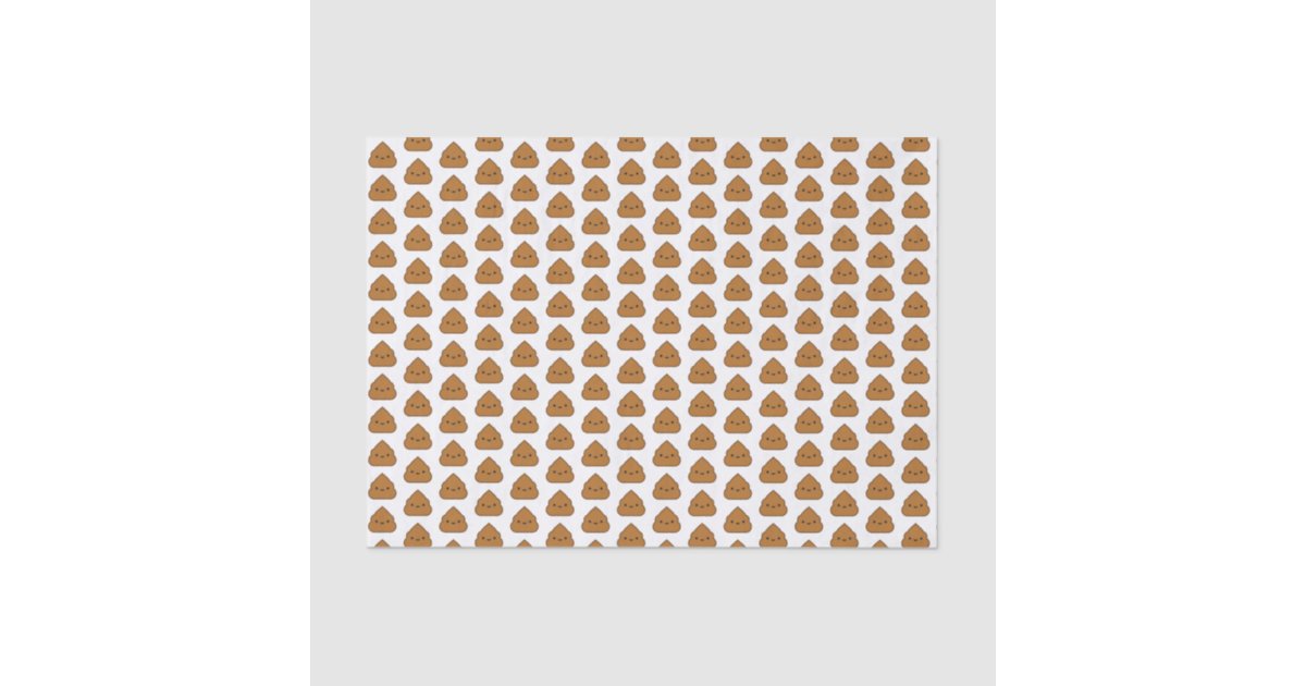 Cute Poop Pattern Tissue Paper | Zazzle