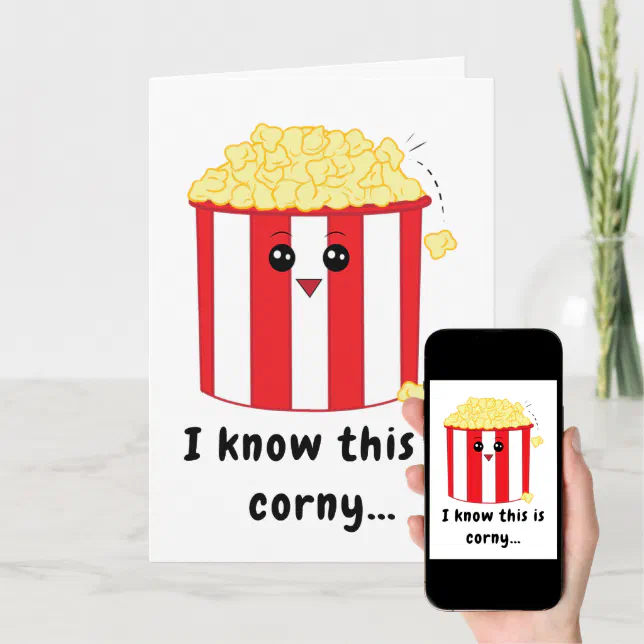Cute Popcorn Birthday Card | Zazzle