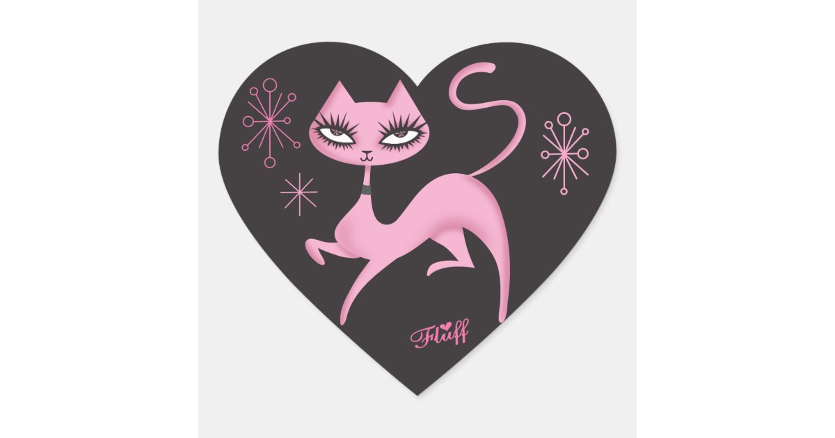 Cute Prancing Cat Sticker by Fluff | Zazzle