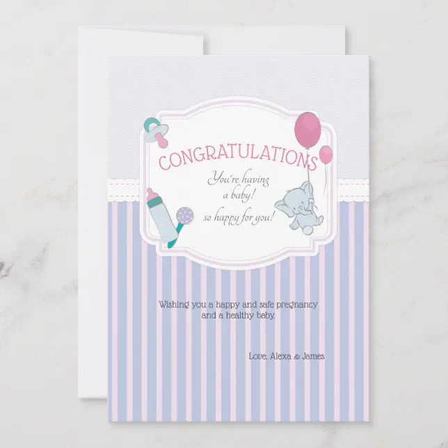 Cute Pregnancy Congratulations Card | Zazzle