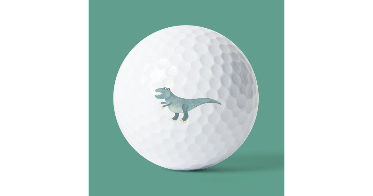 Cute Prehistoric T-Rex Dinosaur Golf Balls | Zazzle