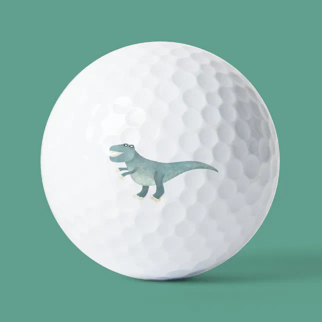 Cute Prehistoric T-Rex Dinosaur Golf Balls | Zazzle
