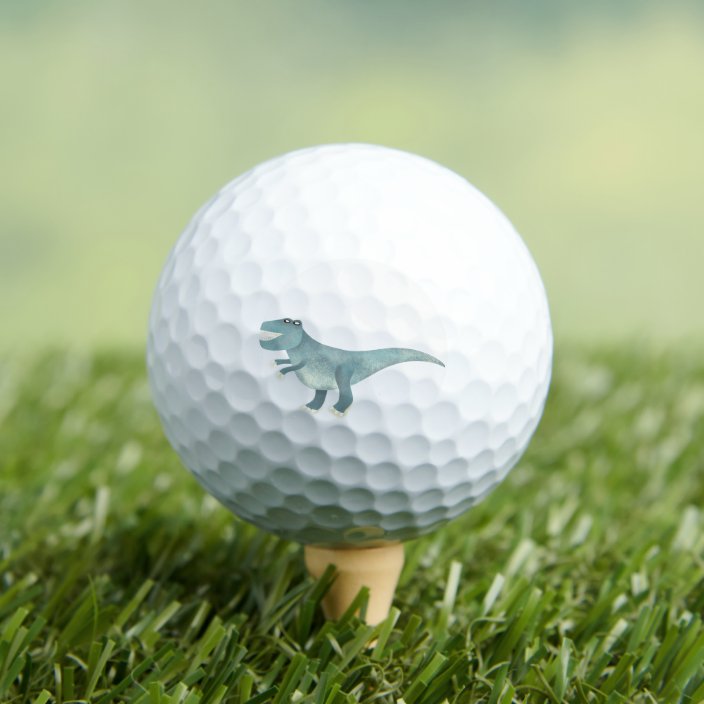 Cute Prehistoric T-Rex Dinosaur Golf Balls | Zazzle.com