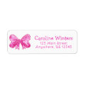 Cute Preppy Pink Bow Return Address Label | Zazzle