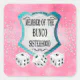 Cute Pretty Bunco Player Dice Bunco Party Square Sticker | Zazzle