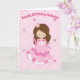 Cute Princess Girl Pink Custom Kids Happy Birthday Card | Zazzle