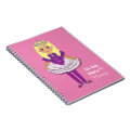 Cute Princess Girl's Cartoon Character Notebook | Zazzle