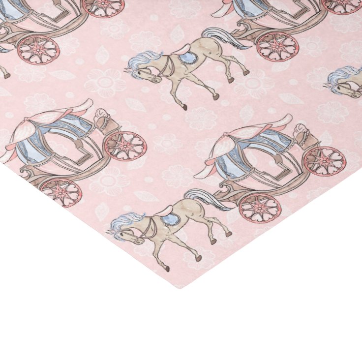 Cute Princess horse and carriage party Tissue Paper | Zazzle