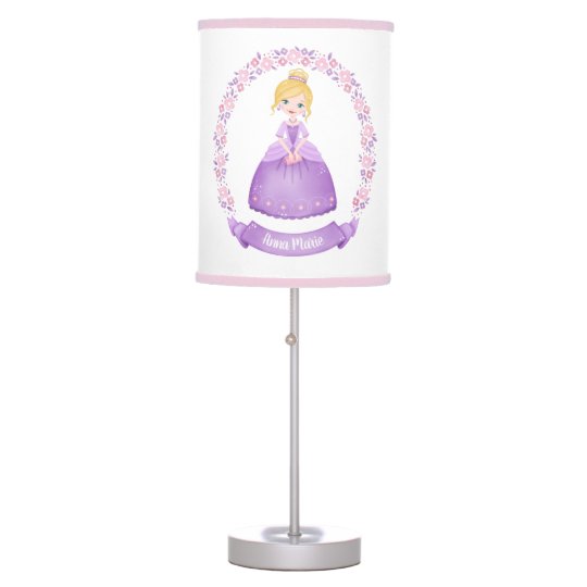 Cute Princess Purple Personalized Table Lamp | Zazzle.com