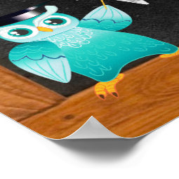 Cute Professor Owl Buho Alfabeto español Poster | Zazzle