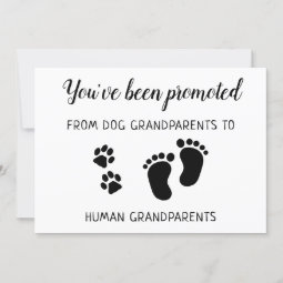 Cute Promoted From Dog Grandparents Pregnancy Announcement | Zazzle