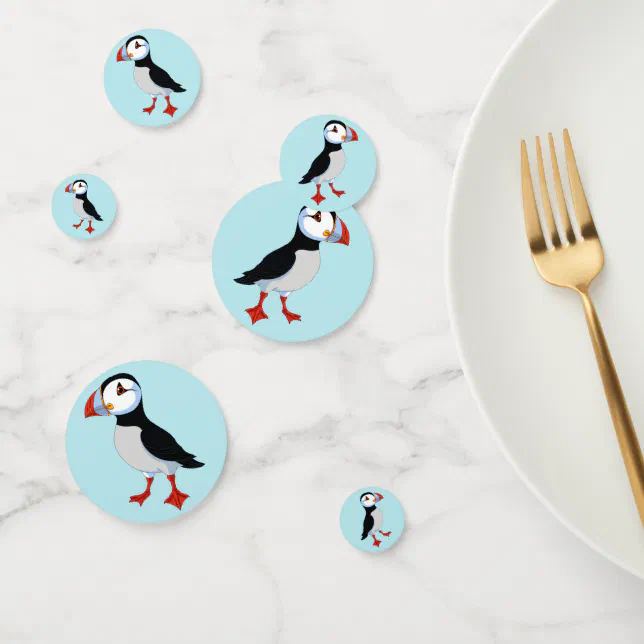 Cute Puffins Design Table Confetti | Zazzle