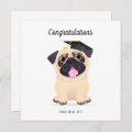 Cute Pug Congratulations Graduation Card | Zazzle