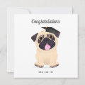 Cute Pug Congratulations Graduation Card | Zazzle