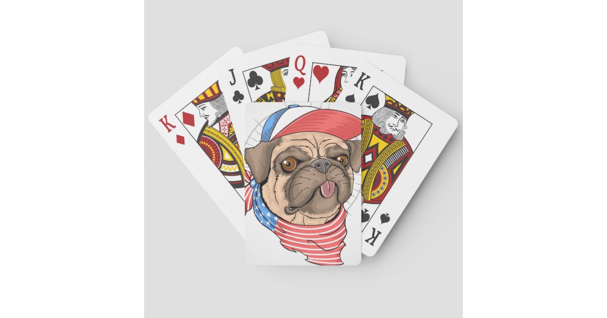 Cute Pug Dog Poker Cards | Zazzle