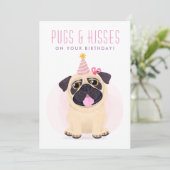 Cute Pug Happy Birthday card | Zazzle
