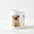 Cute Pug with a Coffee Cup for Puggy Dog lovers | Zazzle