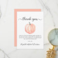 Cute Pumpkin Baby Shower Thank You Card | Zazzle