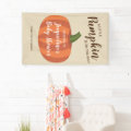 Cute Pumpkin Fall Autumn Welcome to Baby Shower Banner | Zazzle