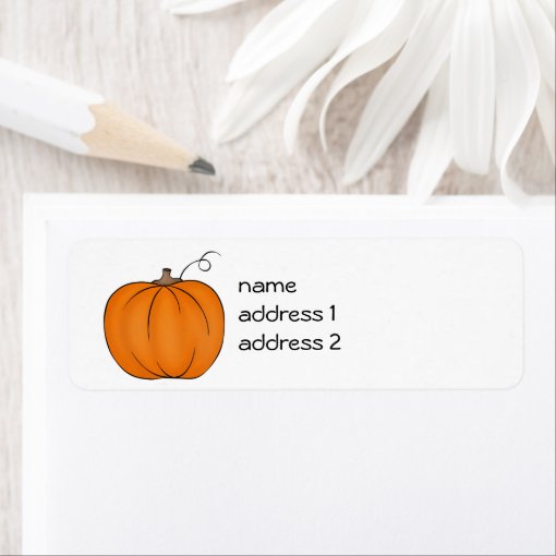 Cute pumpkin return address labels | Zazzle