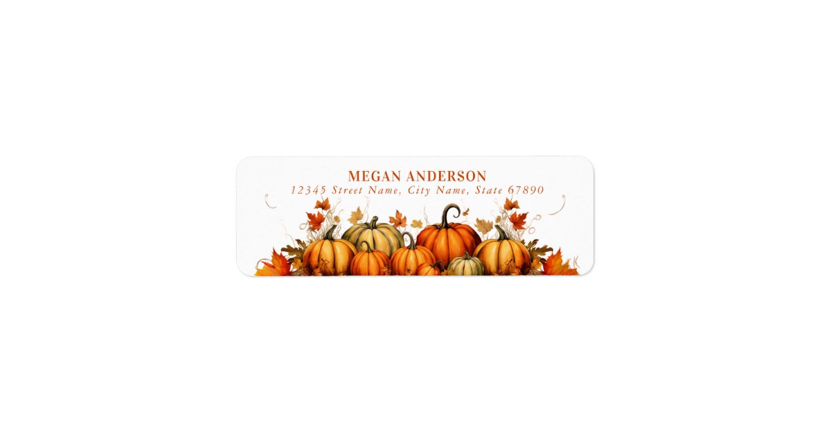 Cute Pumpkins Return Address Labels | Zazzle