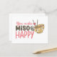 Cute Pun You Make Miso Happy Funny Valentine's Day Postcard | Zazzle