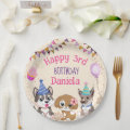 Cute puppies puppy birthday party paper plates | Zazzle
