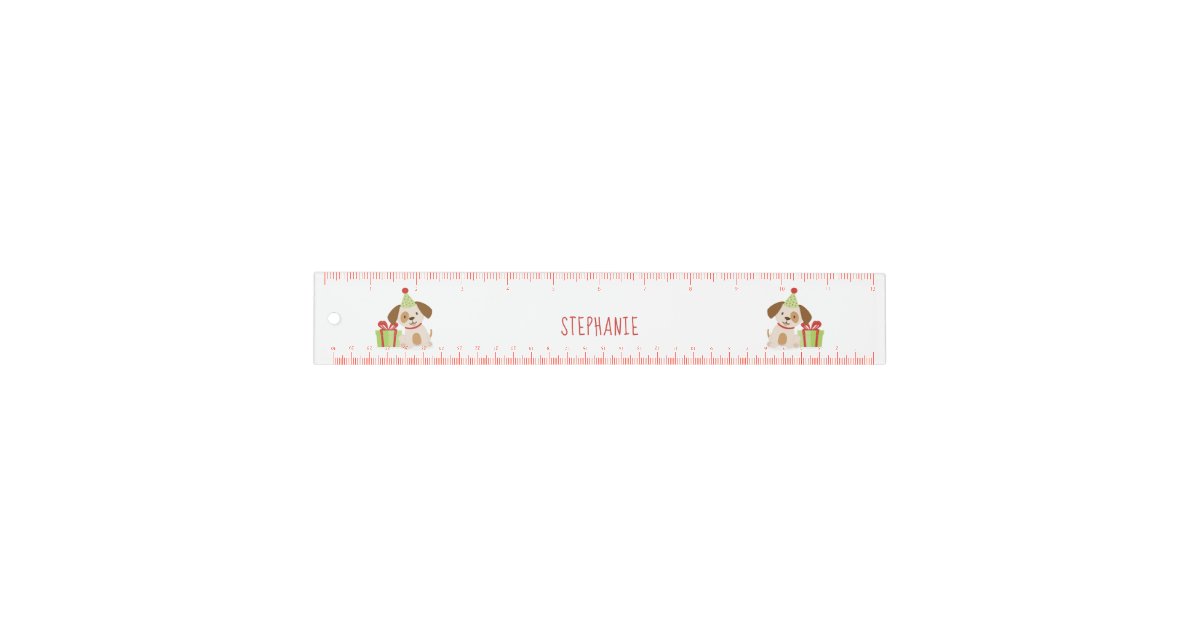 Cute Puppy Birthday Ruler | Zazzle