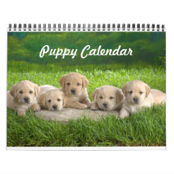 Cute Puppy Calendar | Zazzle