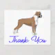Cute Puppy Cartoon Boxer Dog Thank You Postcard | Zazzle