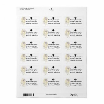 Cute Puppy Cartoon Dog Mom Golden Retriever Label | Zazzle